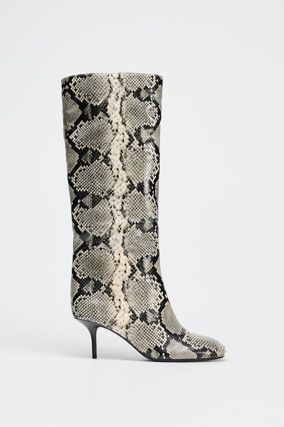 HEELED ANIMAL PRINT BOOTS - Multi-color | ZARA Canada