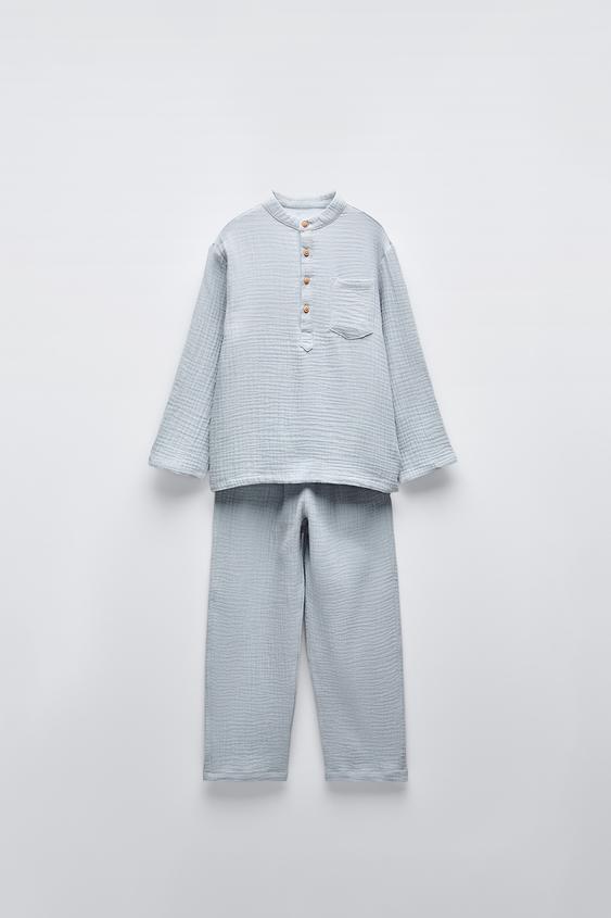 3-6 YEARS/ BAKER BOY TEXTURE PYJAMAS - Grey | ZARA Thailand