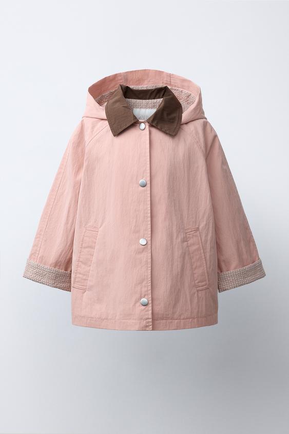 LIGHTWEIGHT HOODED PARKA - Pink | ZARA Georgia