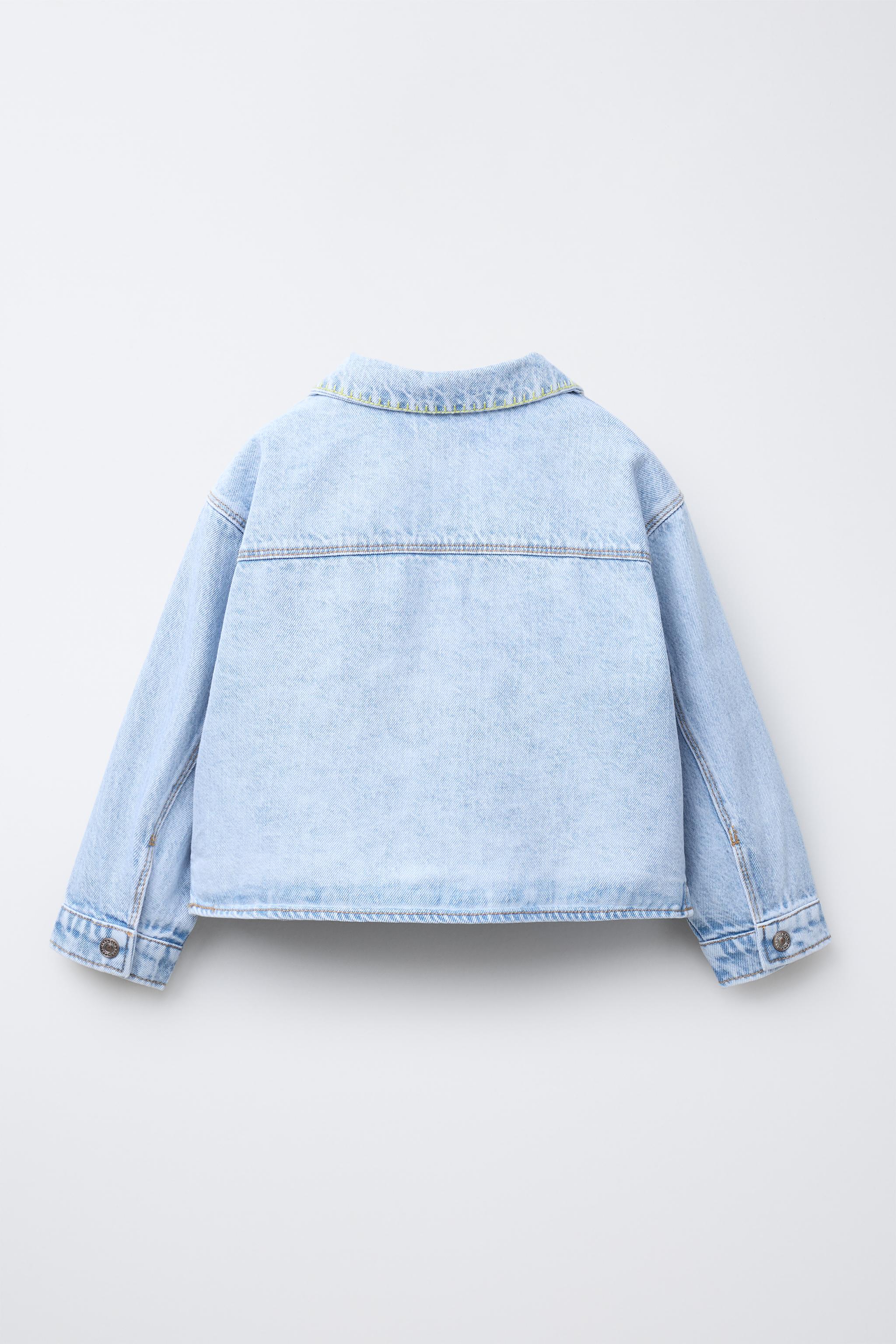 刺繍入りデニムジャケット - ライトブルー | ZARA Japan / 日本 刺繍入りデニムジャケット - ライトブルー | ZARA Japan / 日本