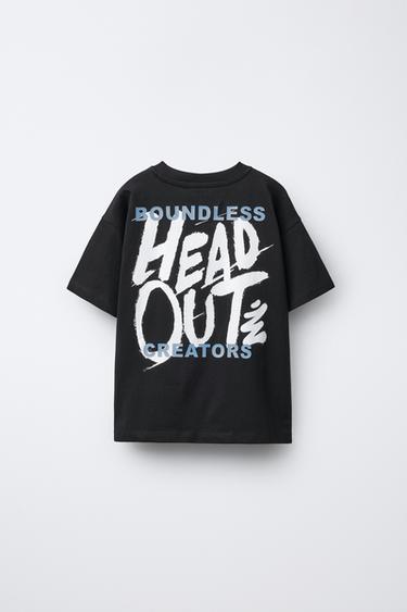 T-SHIRT À IMPRIMÉ GRAFFITI - Noir | ZARA France