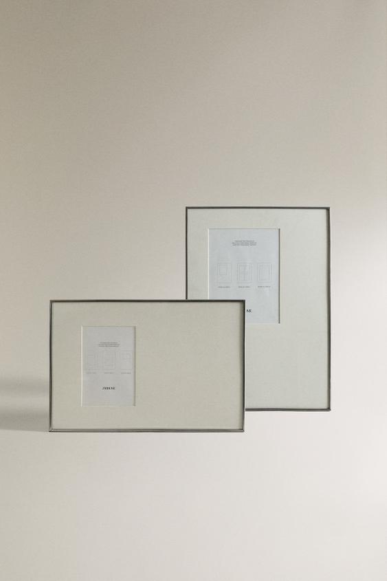 SILVER PICTURE FRAME WITH INTERCHANGEABLE MAT - Silver | ZARA Mexico
