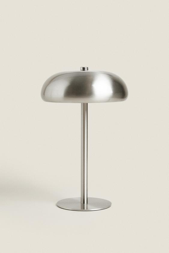 SMALL MONOCHROME TABLE LAMP - Silver | ZARA United States