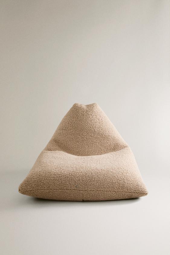 PUFF AUS LAMMFELLIMITAT - Beige | ZARA Österreich / Austria