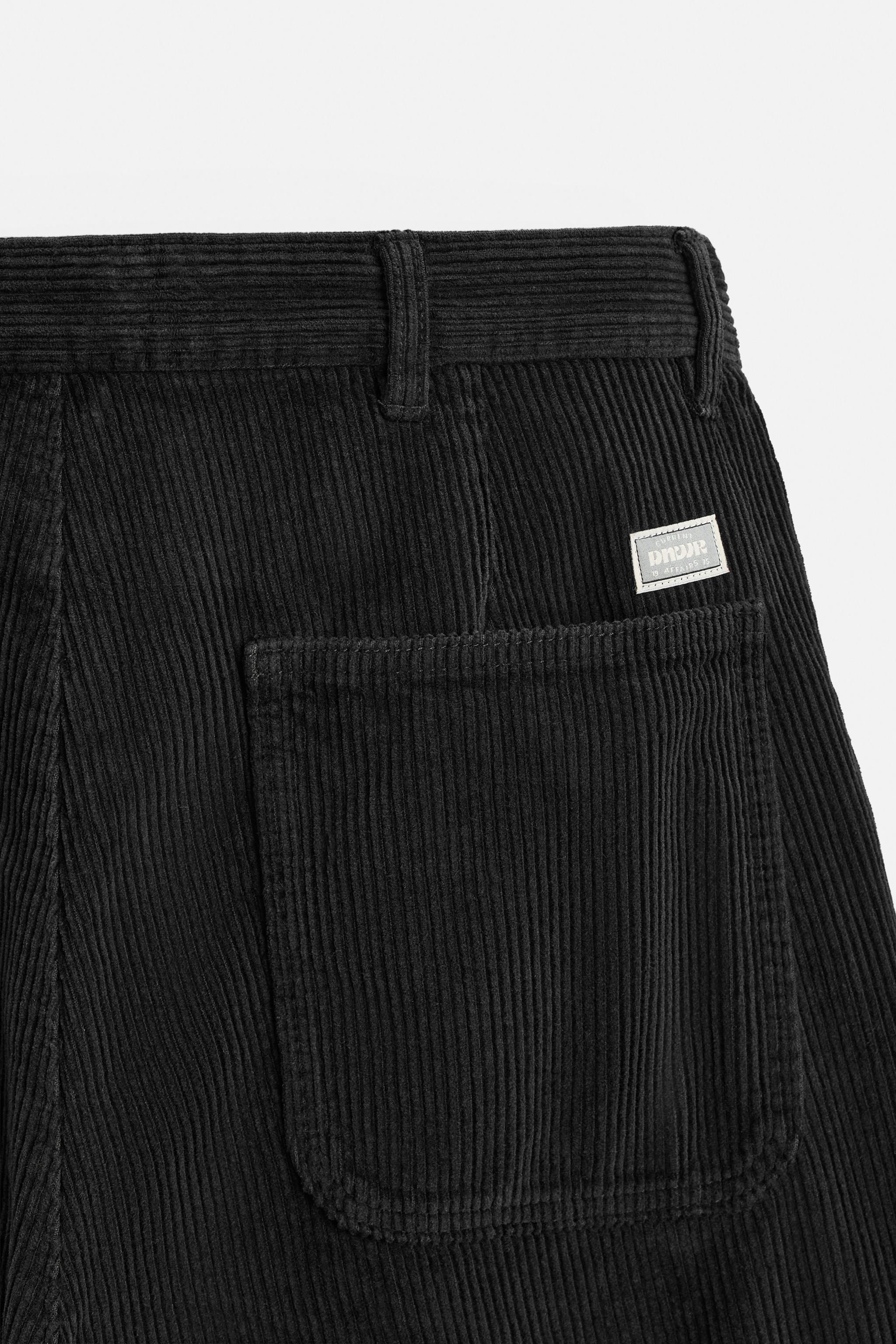 TAPERED CORDUROY PANTS - Black | ZARA United States TAPERED CORDUROY PANTS - Black | ZARA United States