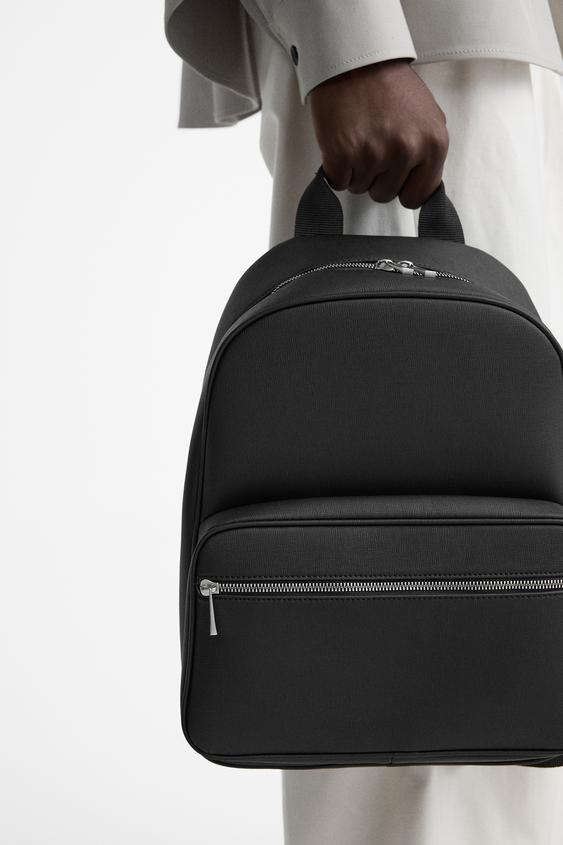 TEXTURED BACKPACK - Black | ZARA Georgia