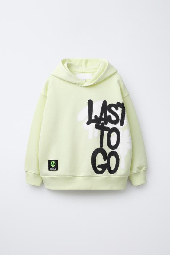 GRAFFITI SWEATSHIRT - Light lime green | ZARA Australia