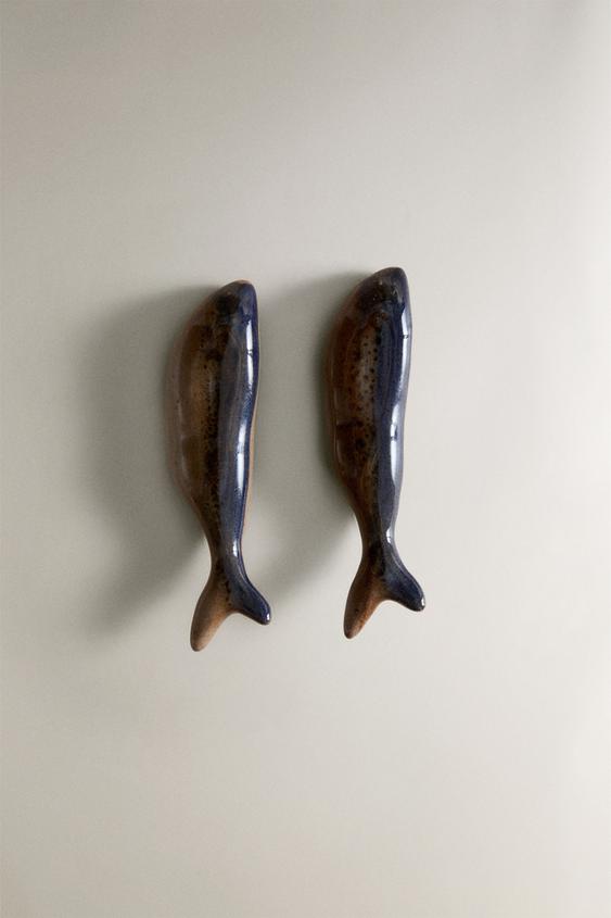 SET OF CERAMIC FISH CHOPSTICK STANDS (SET OF 2) - Azul | ZARA Estados ...