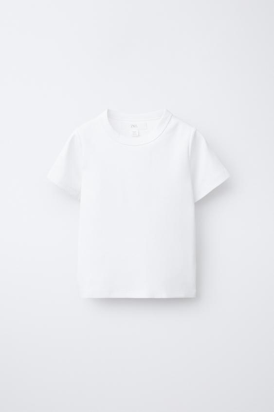 PLAIN INTERLOCK T-SHIRT - White | ZARA United States