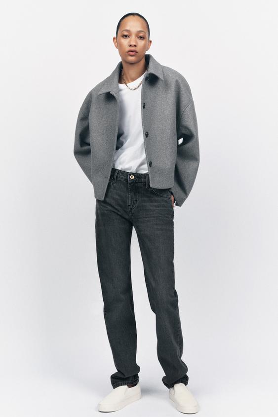 ZW COLLECTION SHORT JACKET - Grey | ZARA Australia