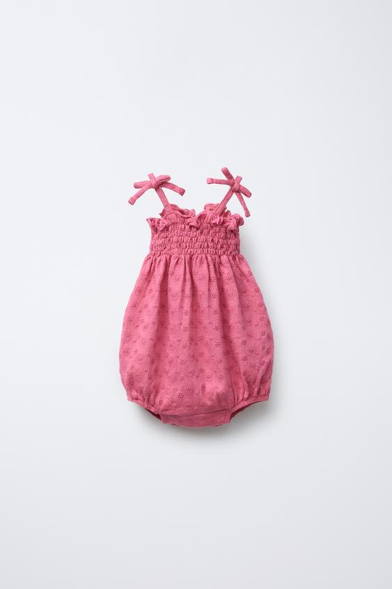 BODY COM FLORES BORDADAS - Rosado | ZARA Brasil