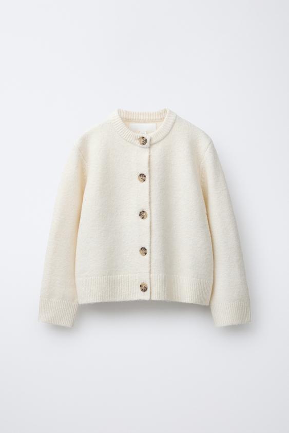 CHAQUETA DE PUNTO LISA - Vainilla | ZARA Chile