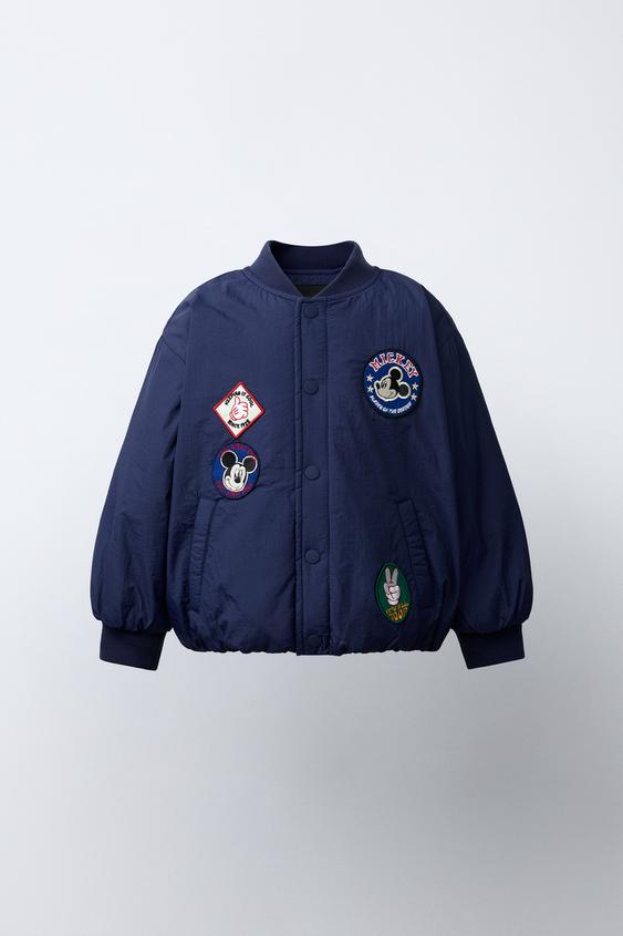 MICKEY MOUSE © DISNEY PATCH BOMBER JACKET - Blue | ZARA Australia