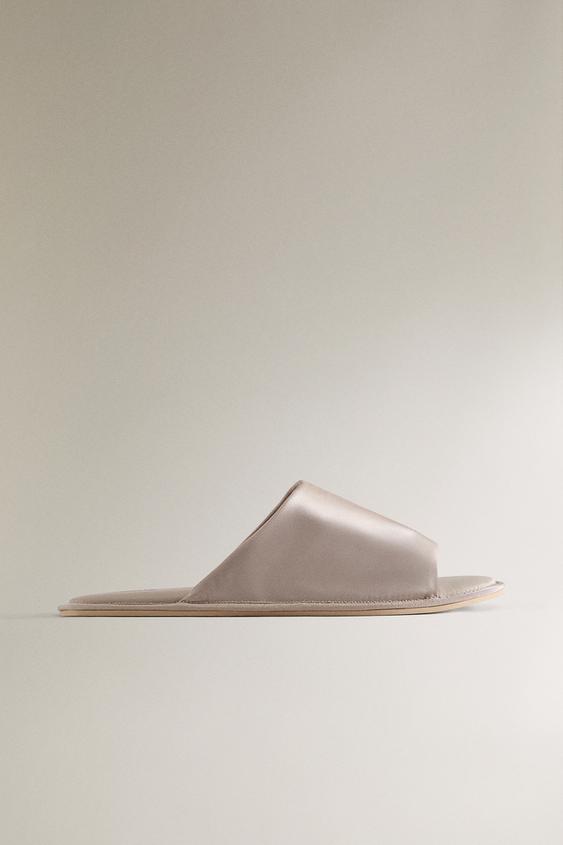 SILK MULE SLIDERS - Taupe Grey | ZARA UAE - Dubai/Sharjah/Ajman/UAQ ...