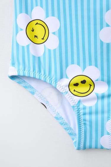 2-6 ANS/ MAILLOT DE BAIN À RAYURES SMILEYWORLD ® - Turquoise | ZARA France