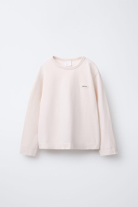PLAIN T-SHIRT WITH LABEL BENSIMON X ZARA - Pale pink | ZARA South Africa