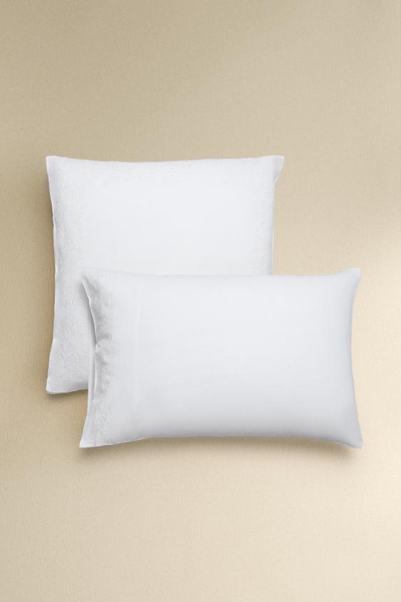 FUNDA ALMOHADA ALGODÓN Y LINO RELIEVE - Blanco | ZARA Mexico