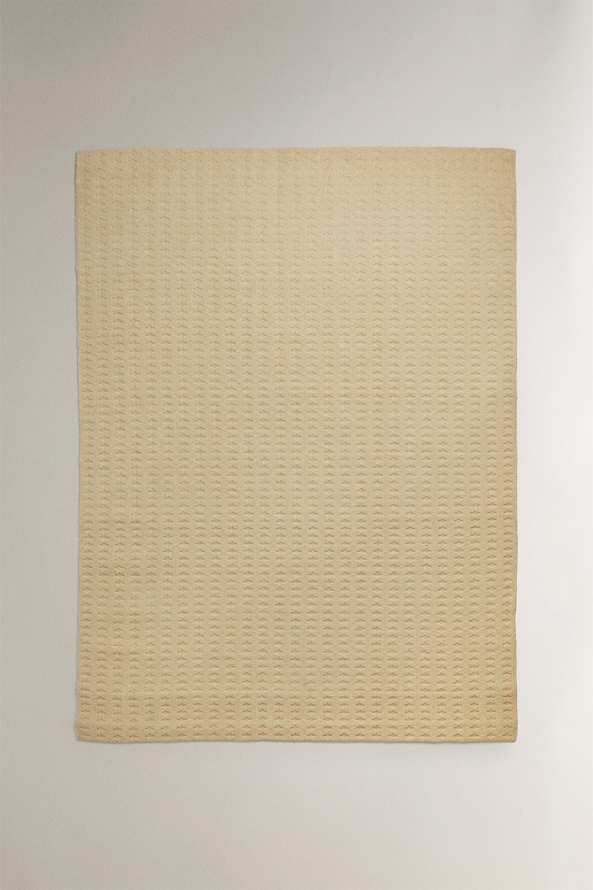 REVERSIBLE WOOL RUG - Beige | ZARA Turkey