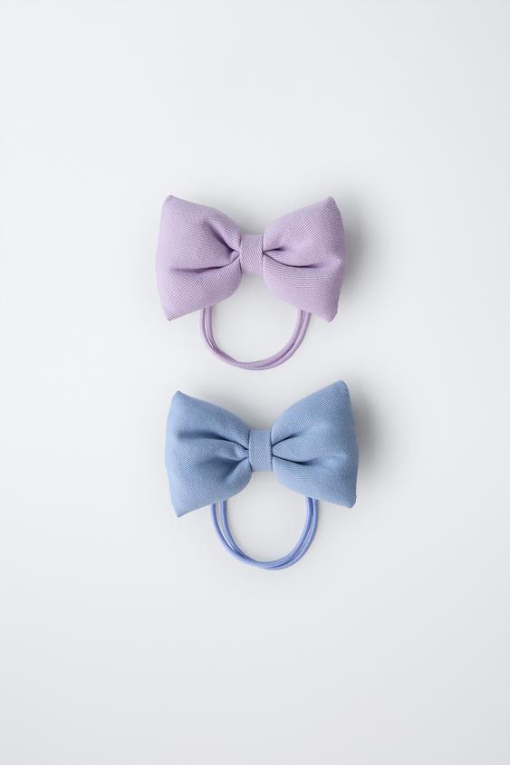 2-PACK OF PADDED BOW SCRUNCHIES - Lilac | ZARA South Africa