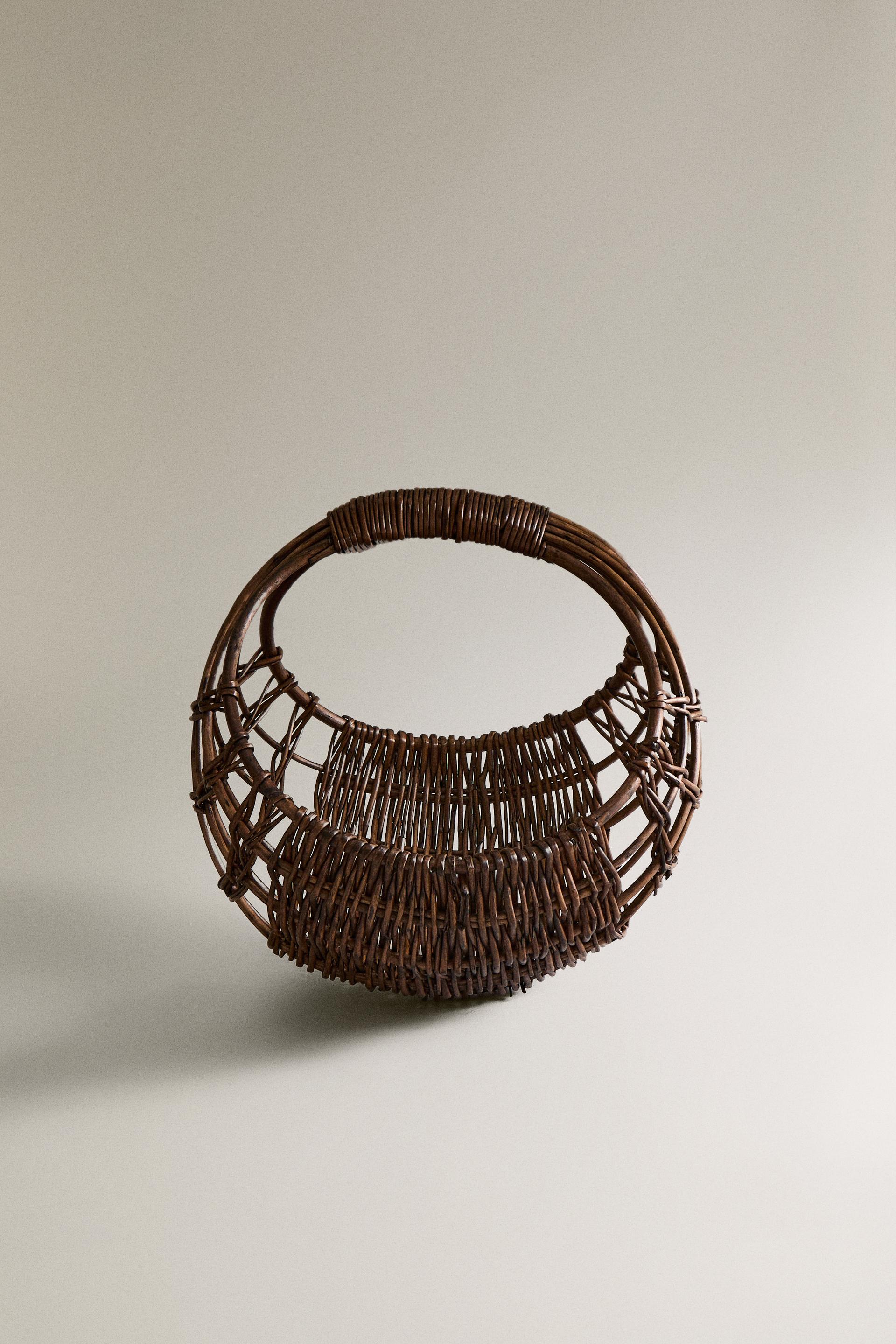 RATTAN STORAGE HAMPER - Dark brown | ZARA Turkey