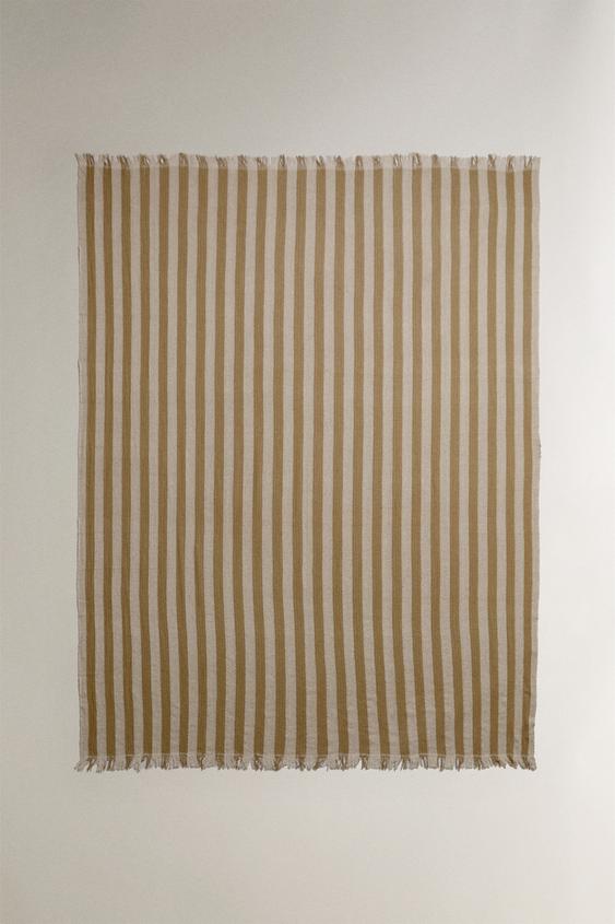 PĂTURĂ BUMBAC DUNGI - dungi | ZARA România