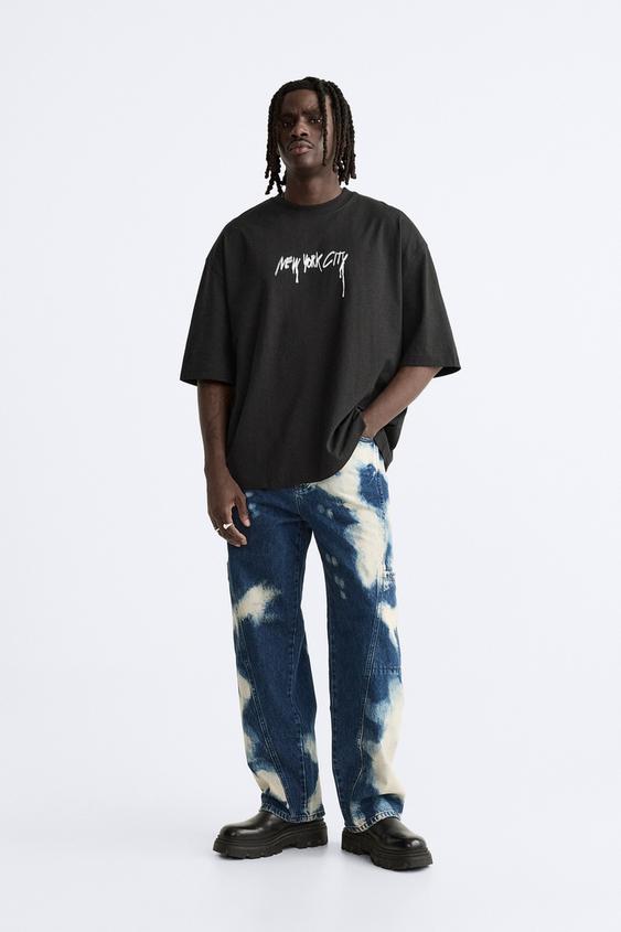 GRAFFITI PRINT T-SHIRT - Black | ZARA New Zealand