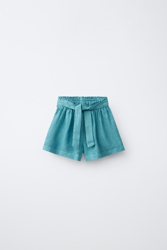 BERMUDA 100% LINO - Blu chiaro | ZARA Italia / Italy