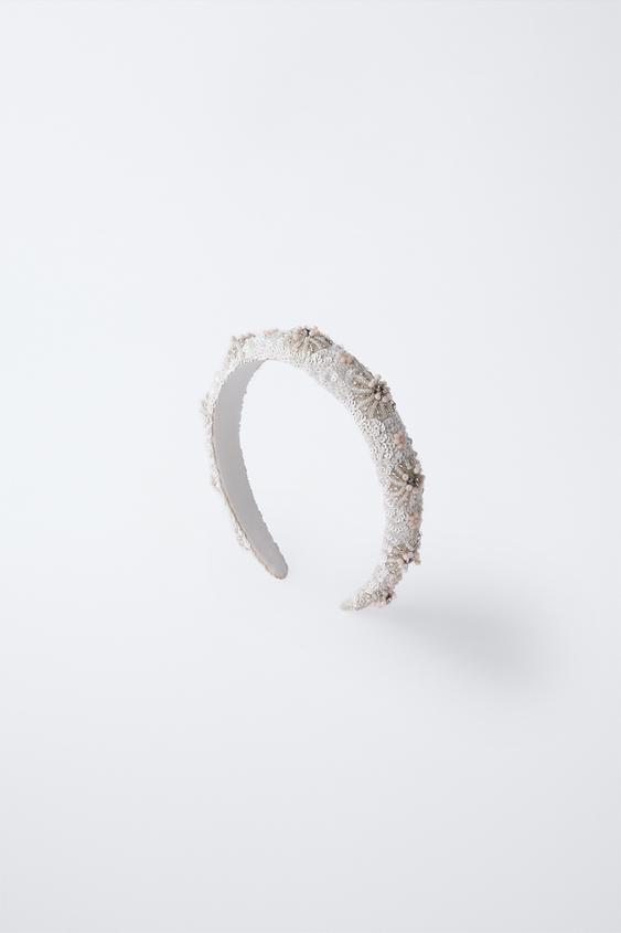 RAJF ZA KOSU SA PERLICAMA - Bela | ZARA Srbija / Serbia