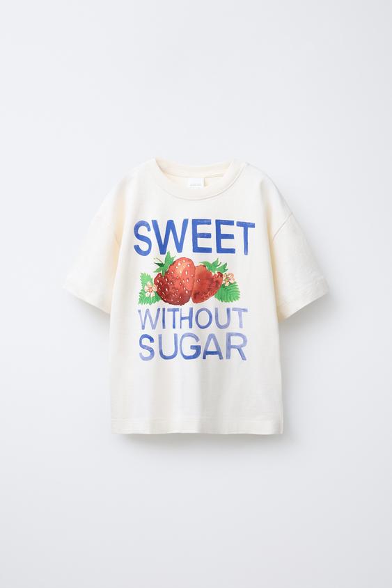 FRUIT T-SHIRT - Ecru | ZARA New Zealand