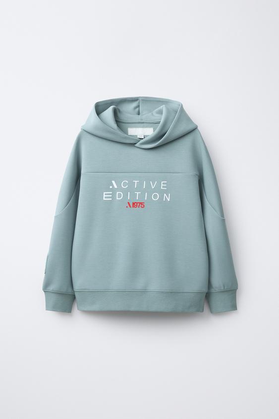 SPORTY HOODIE - Blue / Grey | ZARA Singapore