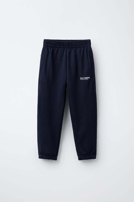 TEXT JOGGER SWEATPANTS - Navy blue | ZARA Australia