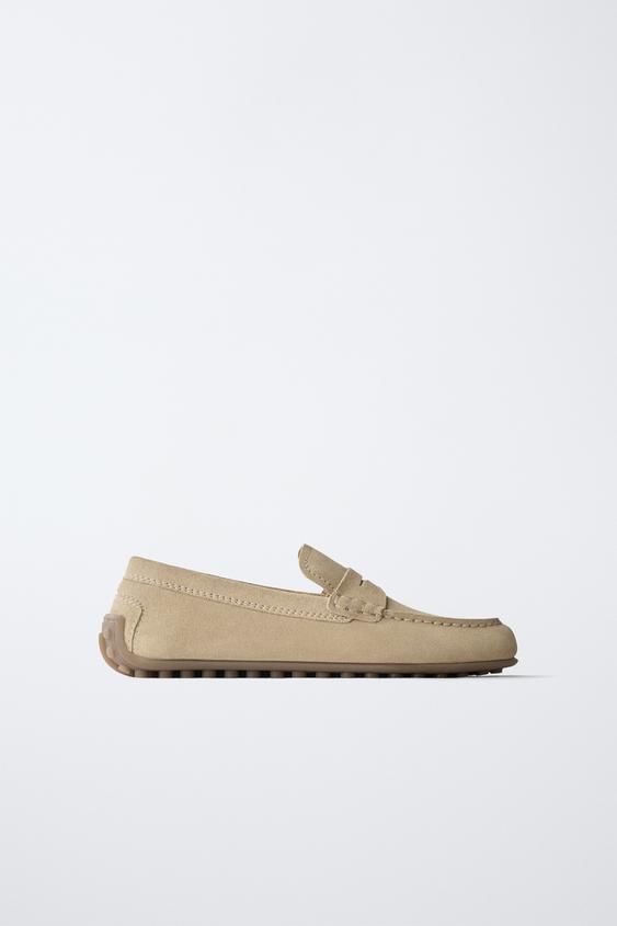 SUEDE LOAFERS - Sand Brown | ZARA Australia