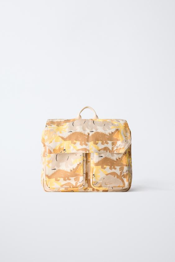 ANIMAL PRINT BACKPACK - Camel Brown | ZARA Thailand