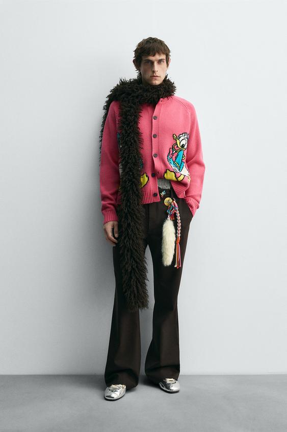 CARDIGAN DE LÃ DONALD DUCK HARRY LAMBERT FOR ZARA X DISNEY - Rosa | ZARA Brasil