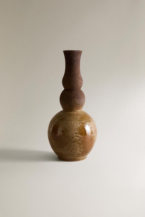 CERAMIC VASE WITH ROUNDED BASE - Brown | ZARA Turkey
