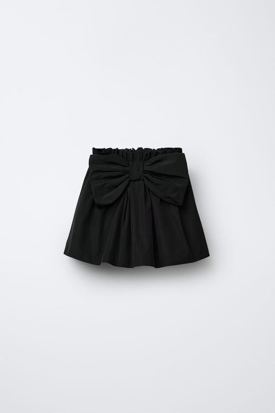 BOW SKORT - Black | ZARA Canada