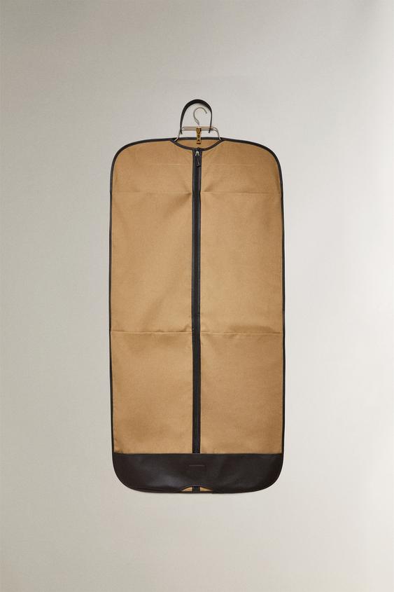 PORTE-COSTUMES CUIR - Beige / Marron clair | ZARA Canada