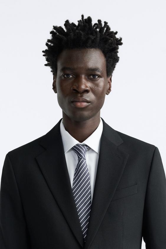 STRIPED JACQUARD TIE - striped | ZARA Georgia