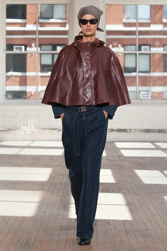 CAPA PIEL 100% ZW COLLECTION - Burgundy | ZARA Chile