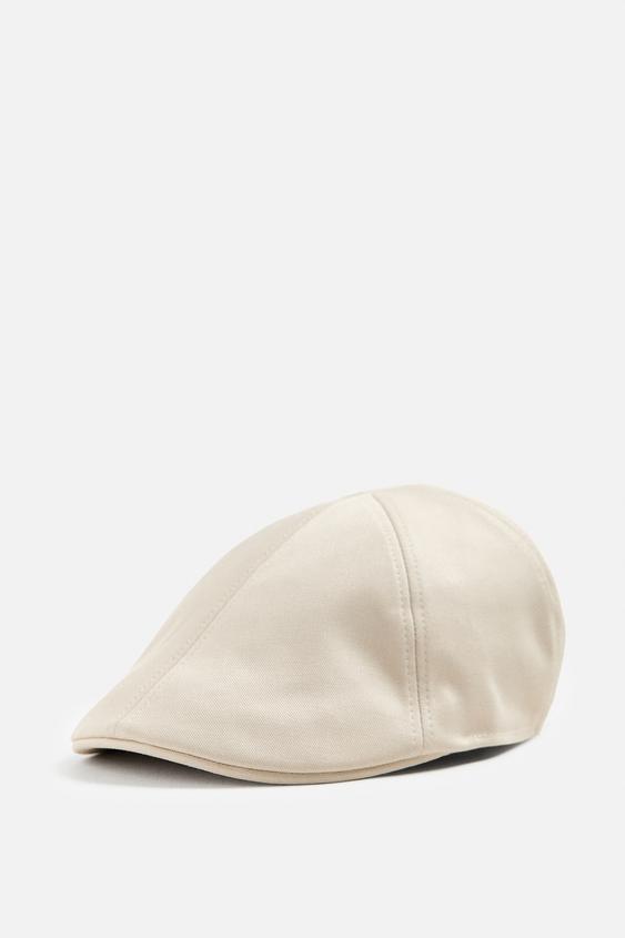 TEXTURED FLAT CAP - Ecru | ZARA Australia