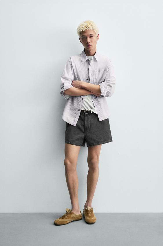 MINI CALÇÕES DE DENIM - Carvão | ZARA Portugal
