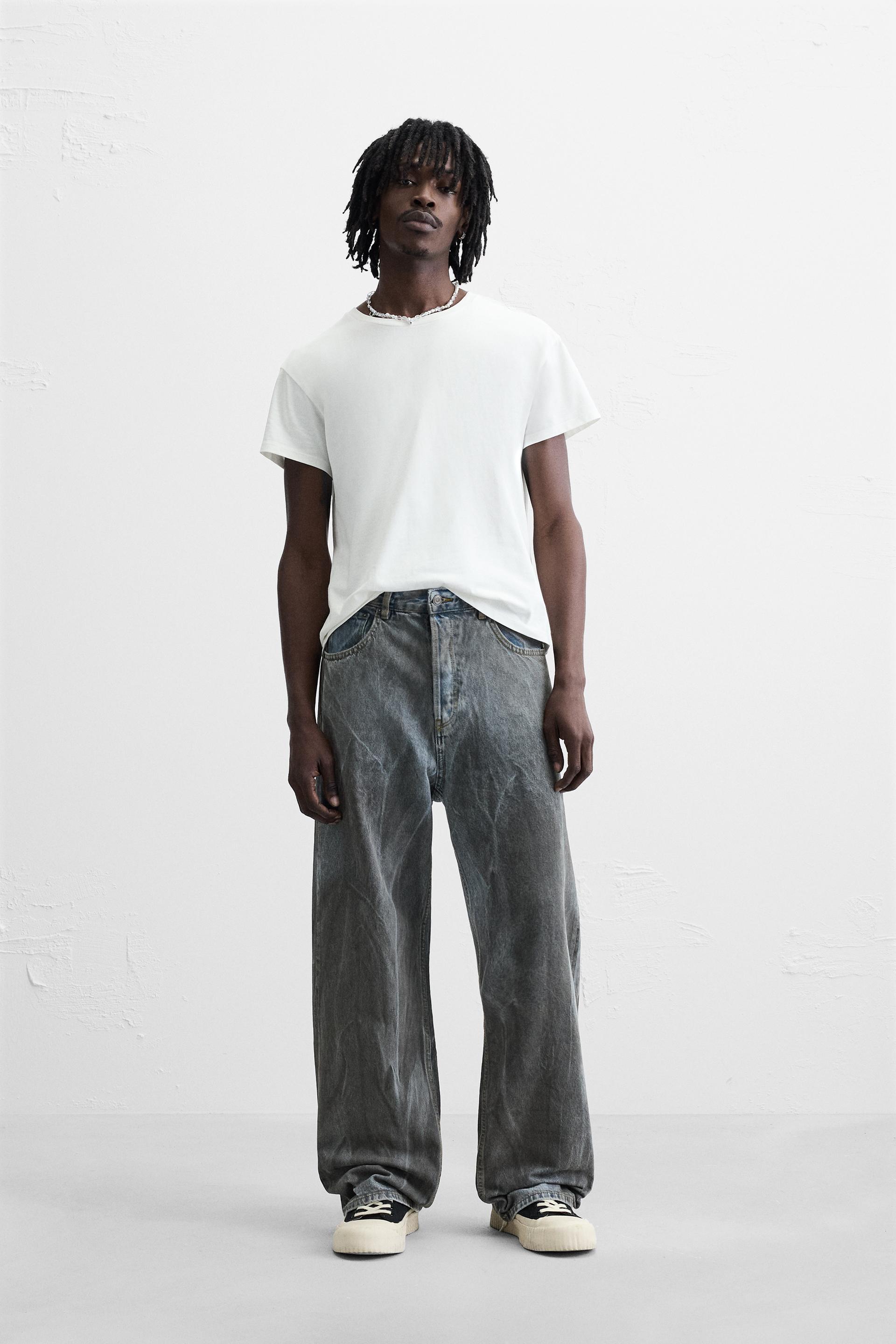 ΤΖΙΝ Relaxed Fit Μπλε ανοιχτό Zara Greece Ελλαδα