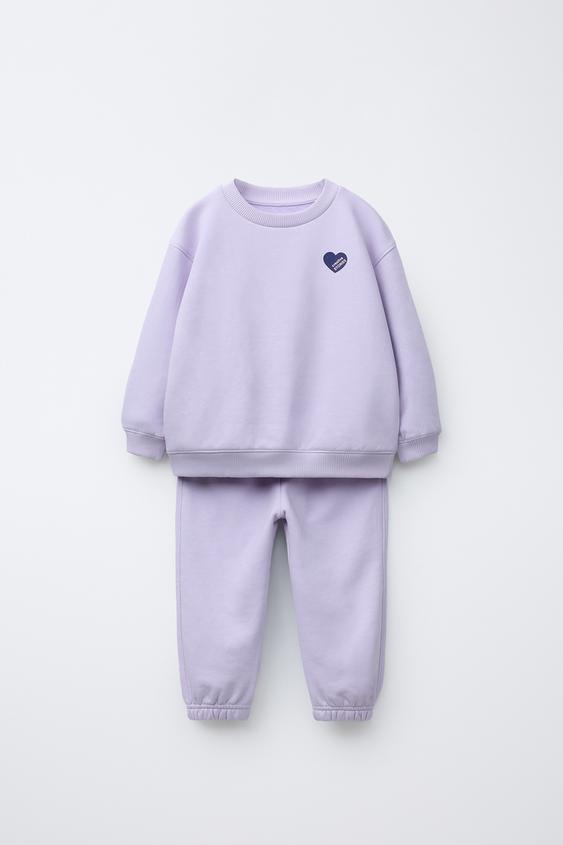 HEART SWEATSHIRT AND JOGGER TOTAL LOOK | ZARA United States