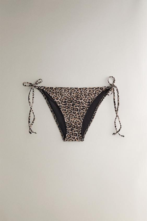 DONJI DIO BIKINIJA ZA PLAŽU S LEOPARD UZORKOM - Leopard | ZARA Hrvatska ...