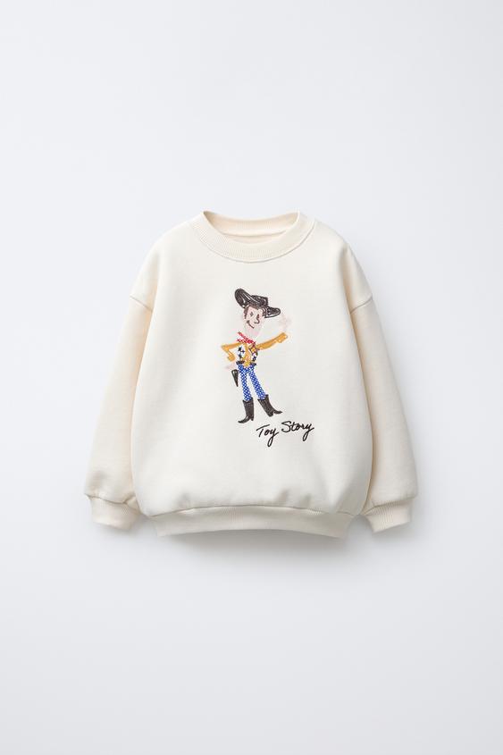 WOODY TOY STORY © DISNEY PIXAR EMBROIDERED SWEATSHIRT - Ecru | ZARA UAE ...