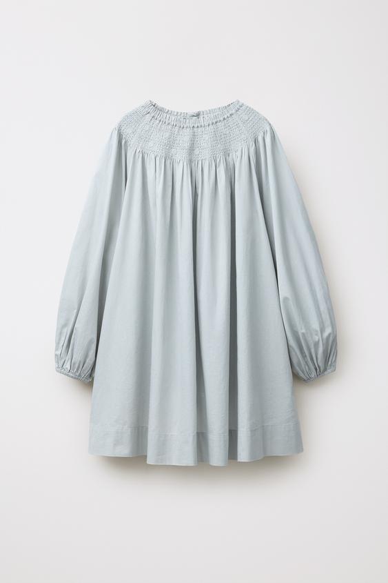 LIMITED EDITION SMOCKED PYJAMA TUNIC - Blue grey | ZARA Turkey