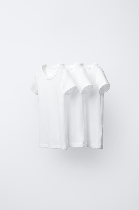 3-PACK OF SHORT SLEEVE T-SHIRTS - White | ZARA India