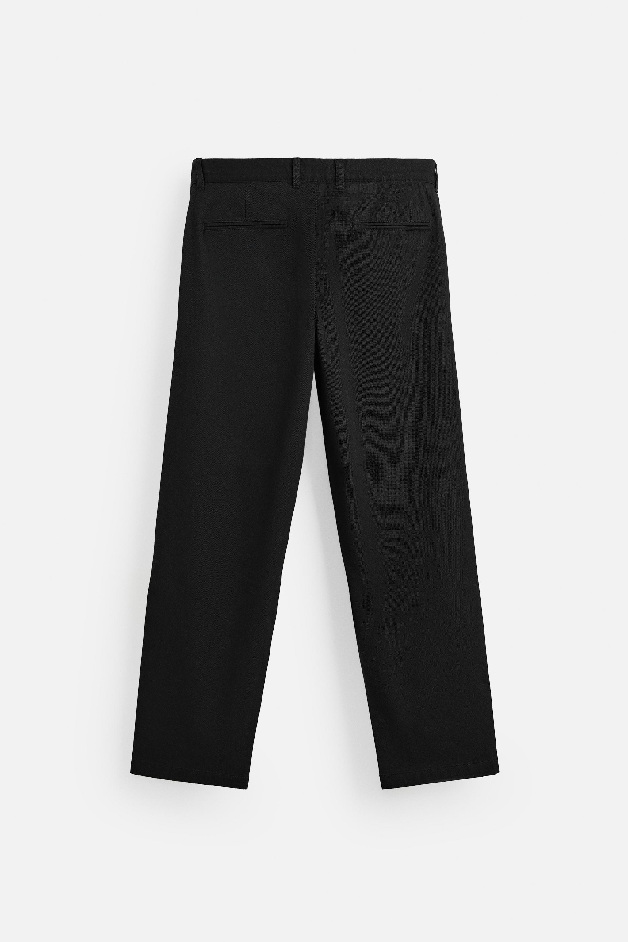 TEXTURED STRAIGHT FIT PANTS - Black | ZARA United States TEXTURED STRAIGHT FIT PANTS - Black | ZARA United States