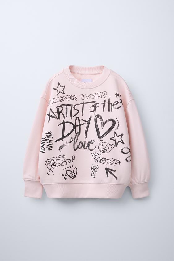GRAFFITI HOODIE - Pink | ZARA South Africa