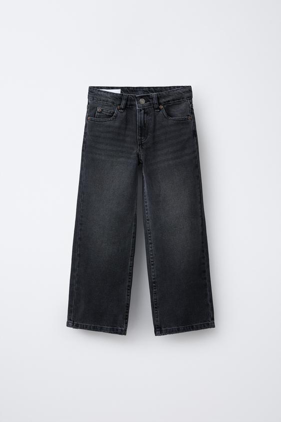 JEANS WIDE LEG ESTRELLAS - Negro | ZARA Chile